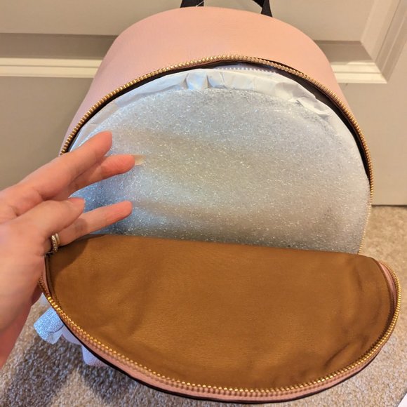 Coach | Bags | Coach Pink Backpack Pebbled Leather Medium Nwt | Poshmark